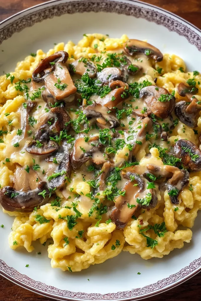 Authentic German Spaetzle with Mushroom Sauce – SavorField