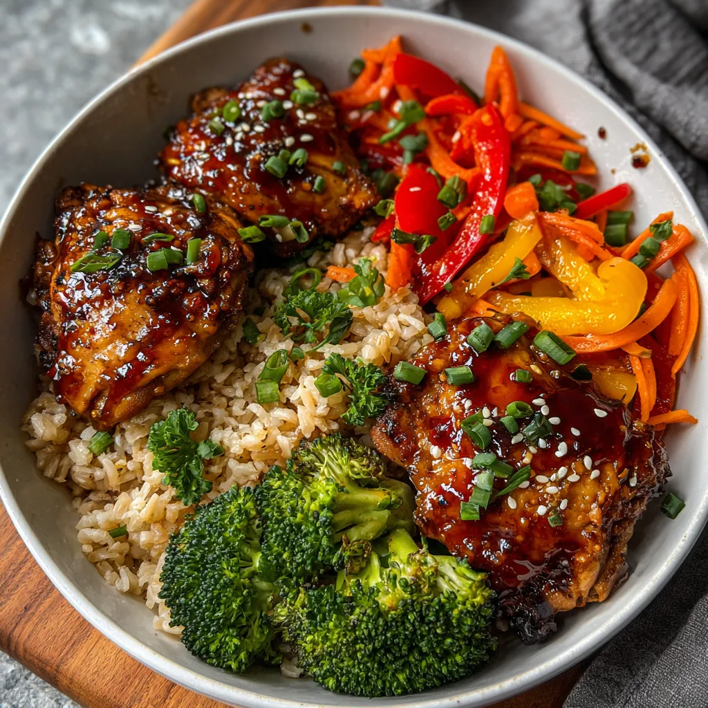 Healthy Sticky Chicken Bowls – SavorField